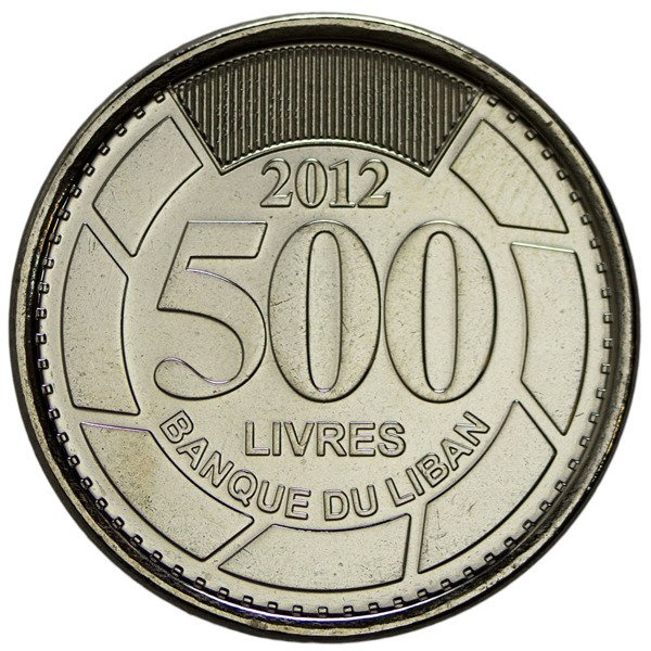 Liban 500 Livres 2012 - sklep numizmatyczny Trytek